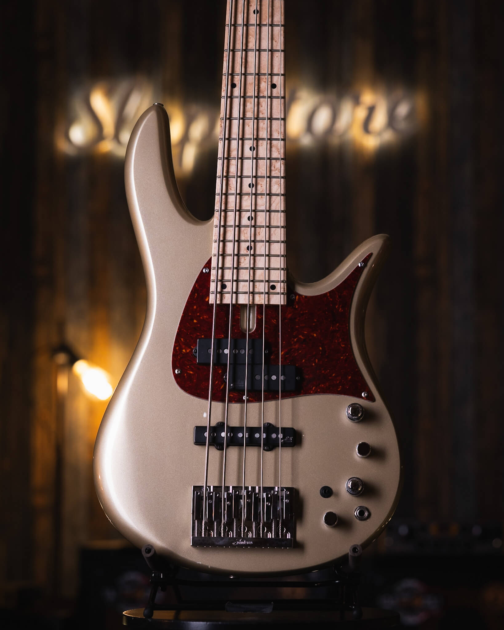 Fodera Monarch PJ 5 Classic Shoreline Gold 2020 - Bajo Eléctrico | Gearhub 🌶️