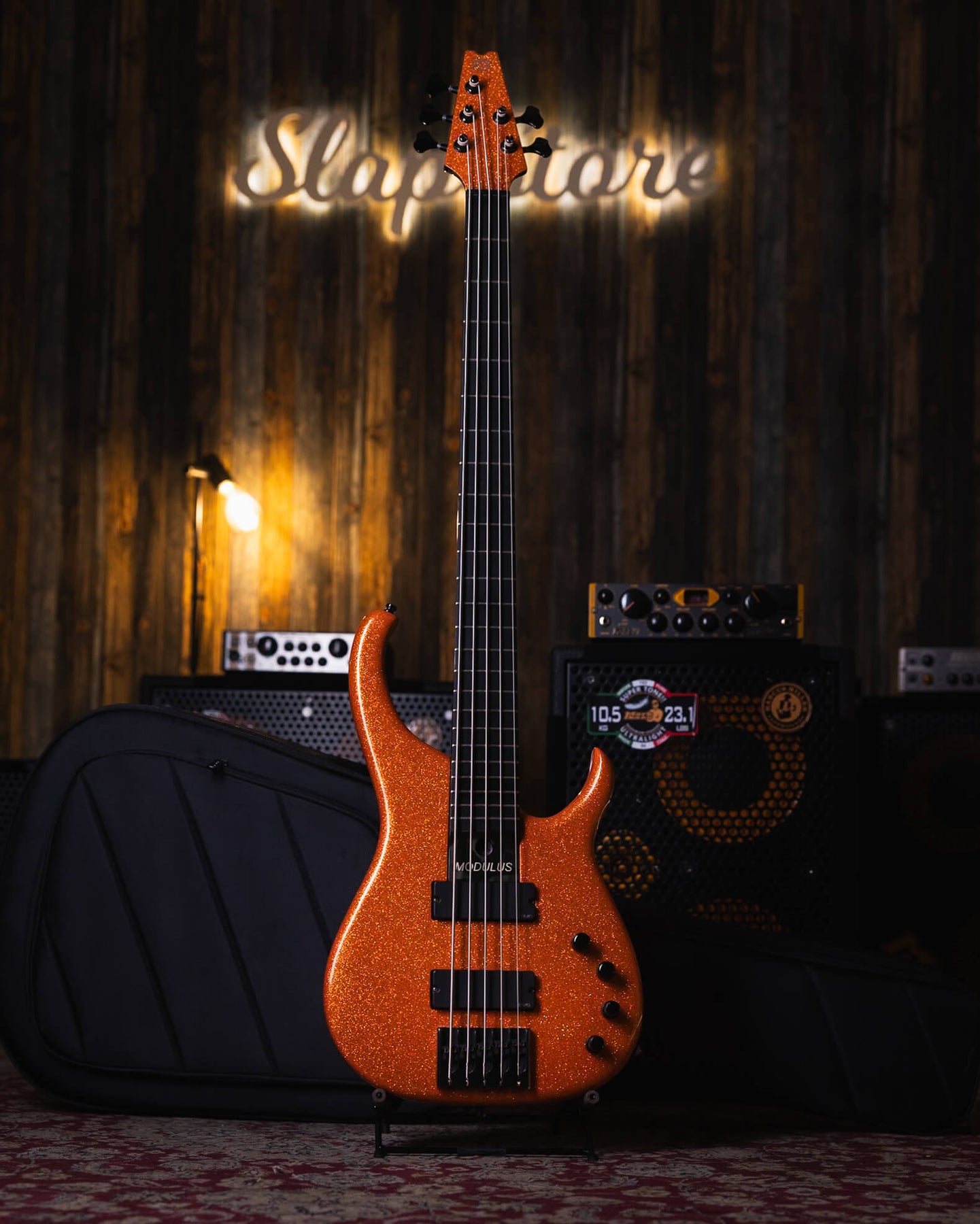 Modulus Quantum 5 Orange Sparkle 2001 - Bajo Eléctrico | Gearhub 🌶️